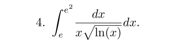 Solved ∫ee2dxxln(x)2dx.solve using substitution method | Chegg.com