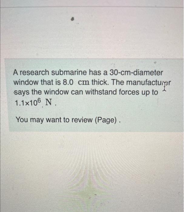 Solved what is the submarines maximum safe depth in sea | Chegg.com