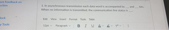 Solved ent Feedback on Action 1. In asynchronous | Chegg.com