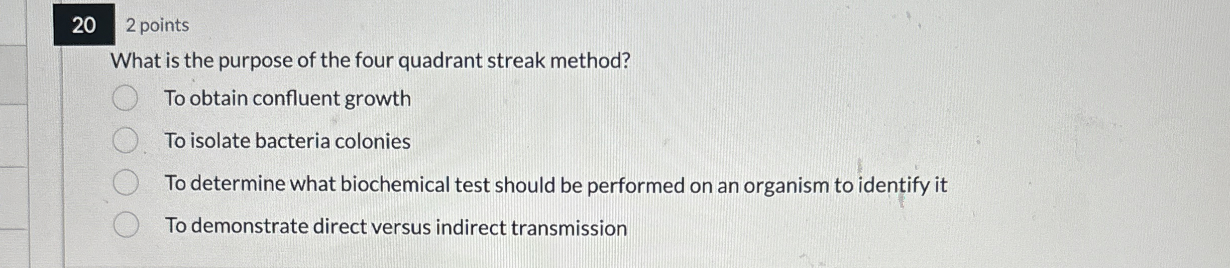 Solved 202 ﻿pointsWhat is the purpose of the four quadrant | Chegg.com