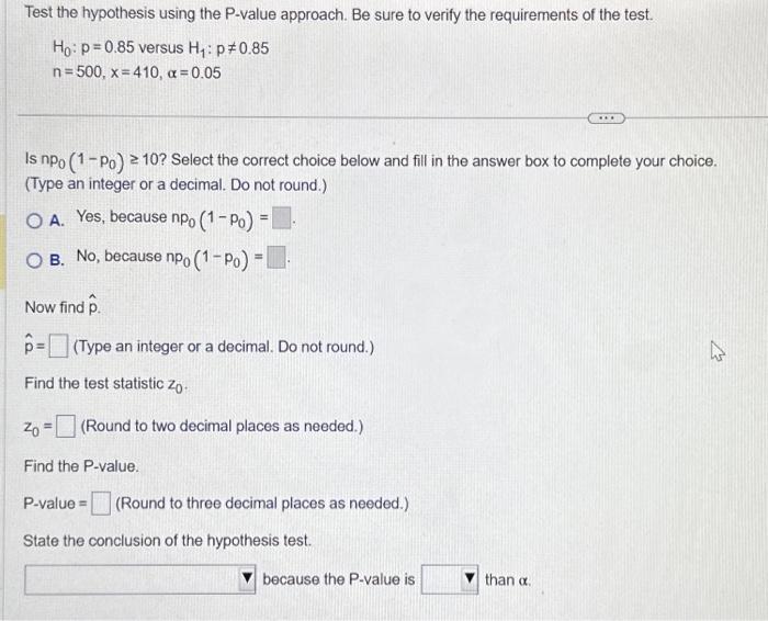 Test the hypothesis using the P-value approach. Be | Chegg.com