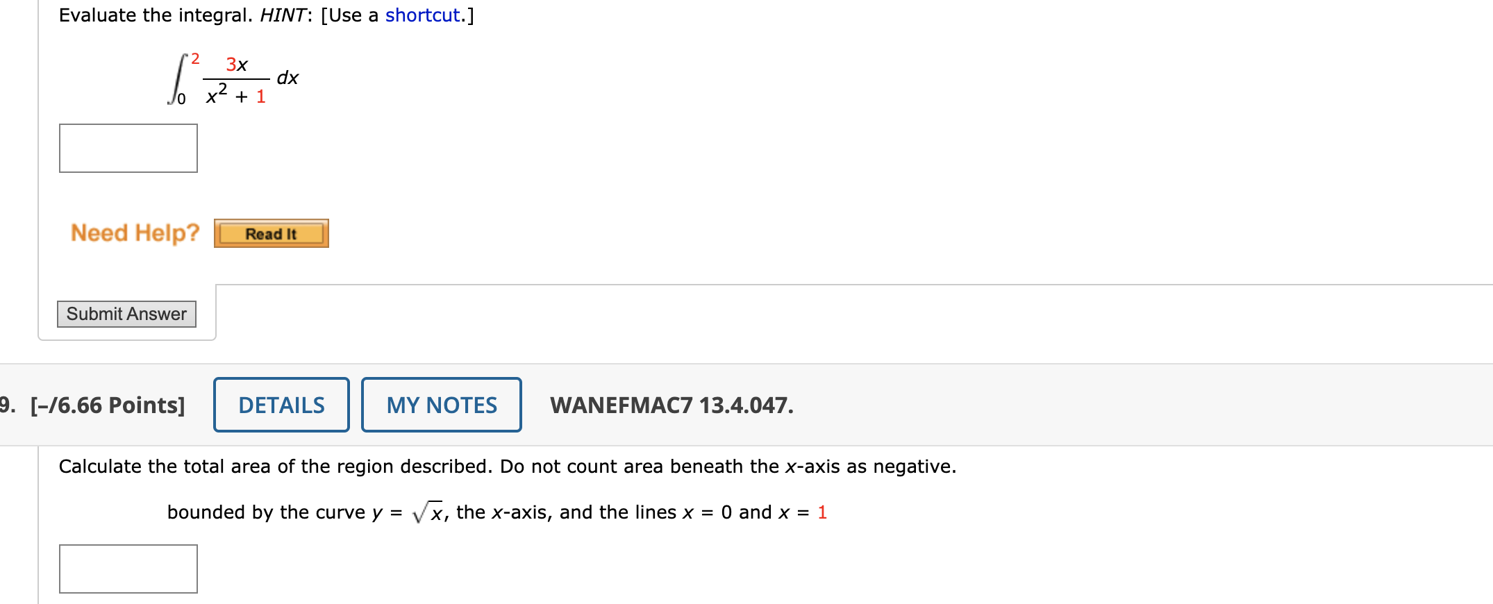 Solved Evaluate the integral. HINT: [Use a | Chegg.com