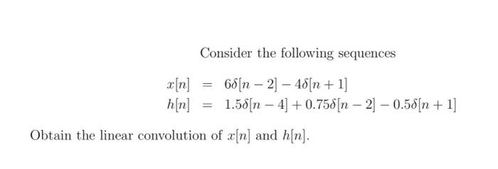 Solved Consider the following sequences | Chegg.com