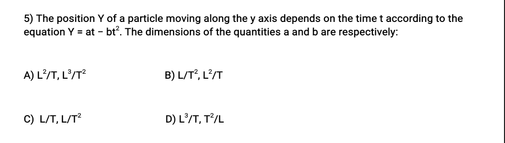 Solved The position Y ﻿of a particle moving along the y | Chegg.com