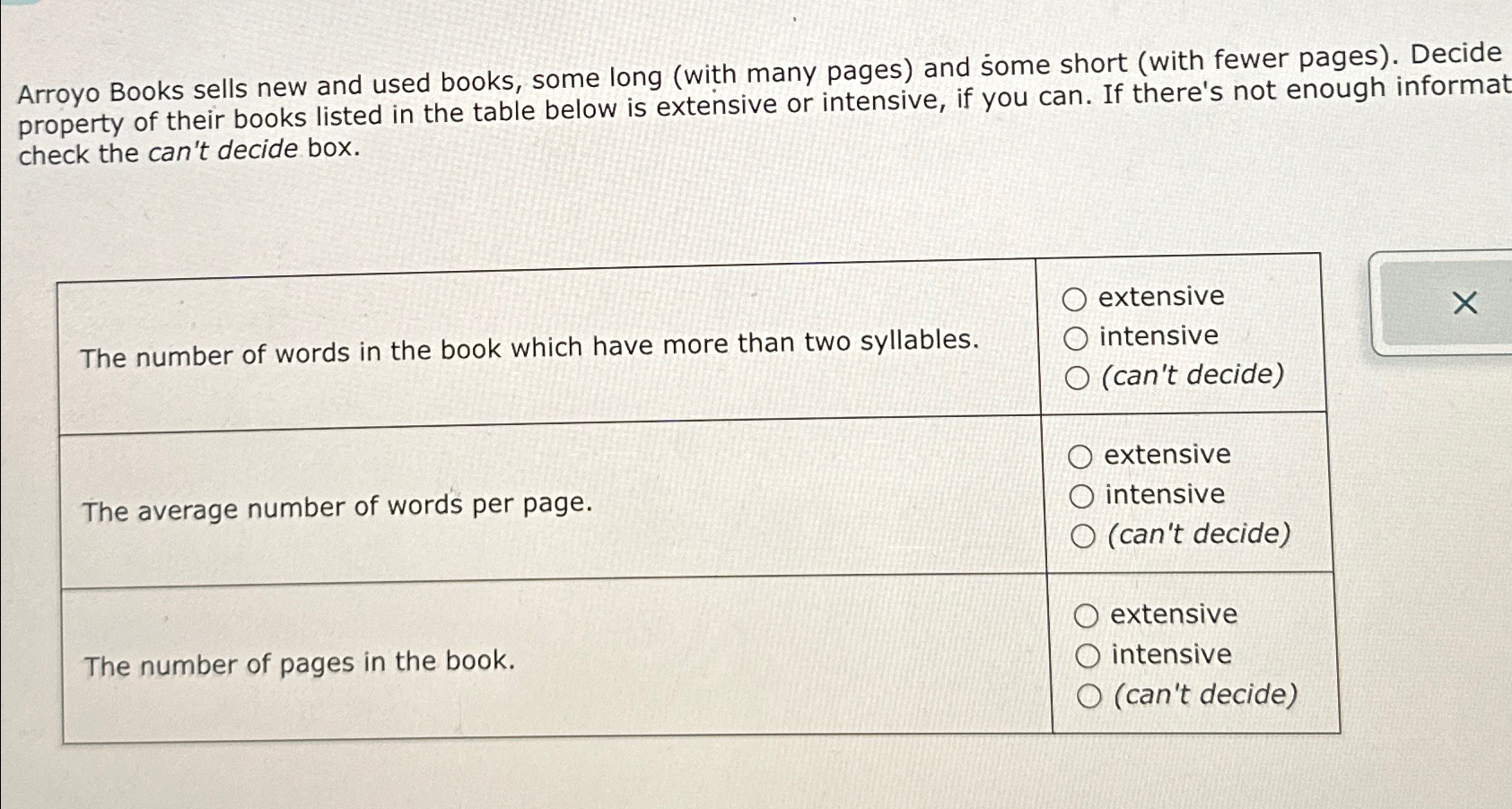 Solved Arroyo Books sells new and used books, some long | Chegg.com