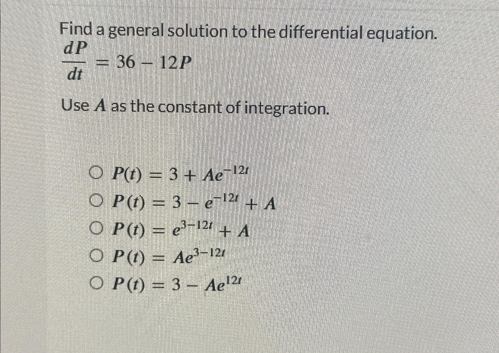 Solved Find a general solution to the differential | Chegg.com