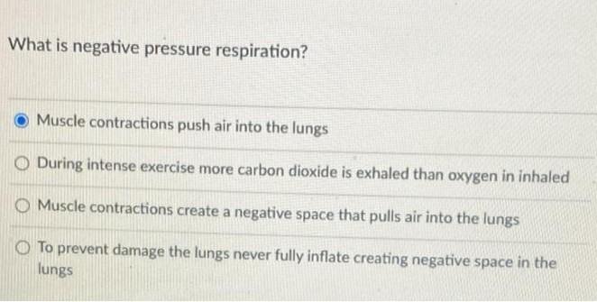 Solved What is negative pressure respiration? Muscle | Chegg.com