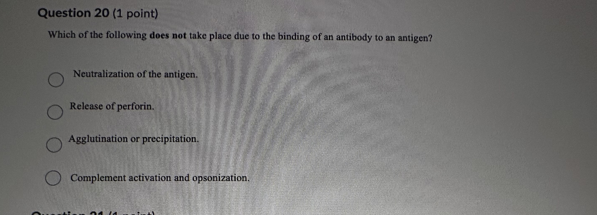 Solved Question 20 (1 ﻿point)Which of the following does not | Chegg.com
