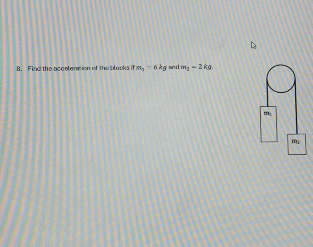 Solved Find the acceleration of the blocks if m1=6kg ﻿and | Chegg.com