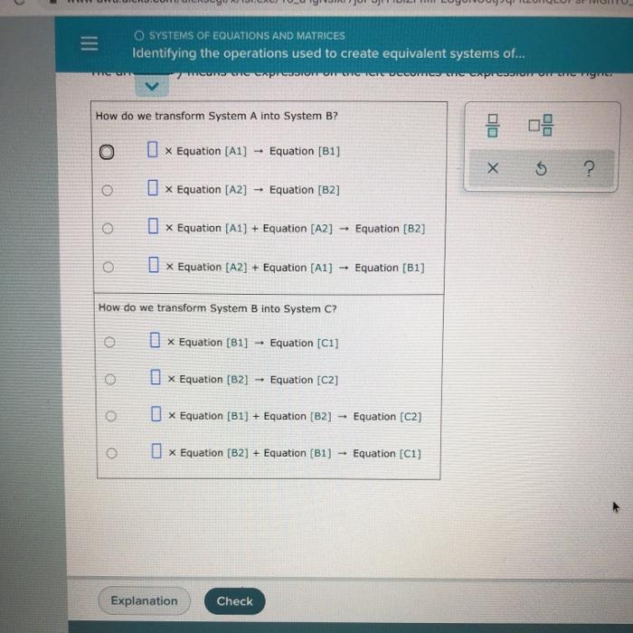 Solved O SYSTEMS OF EQUATIONS AND MATRICES Identifying the | Chegg.com