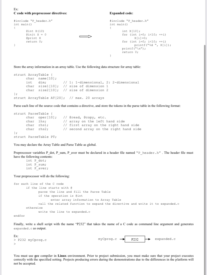 Solved Ex:C code with preprocessor directives:Expanded | Chegg.com