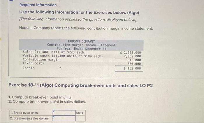 Solved Required information Use the following information | Chegg.com