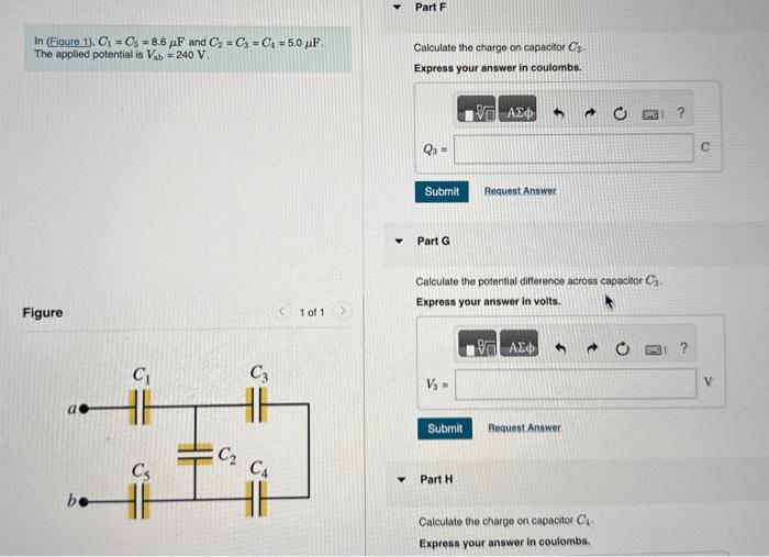 Solved In (Eigume 1, C1=Cs=8.6μF and C2=C3=C4=5.0μF. | Chegg.com