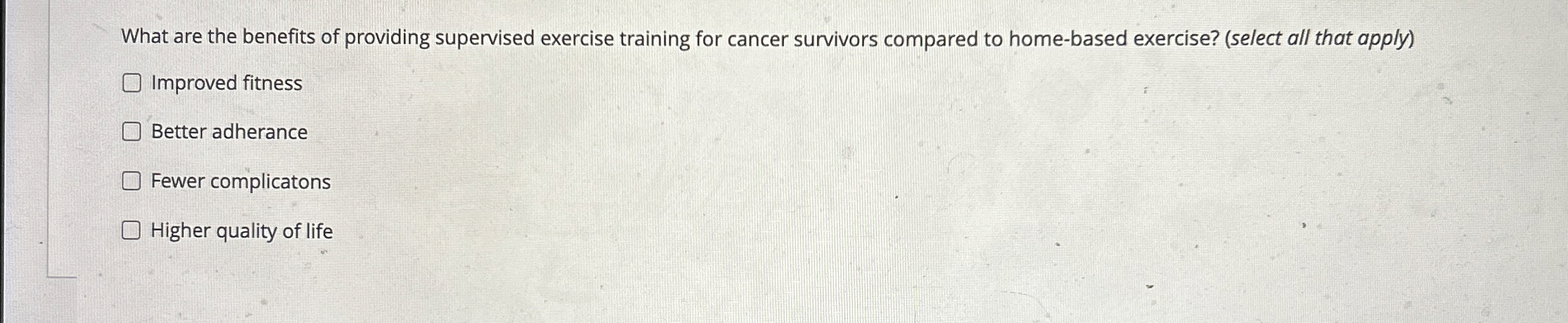 Solved What are the benefits of providing supervised | Chegg.com