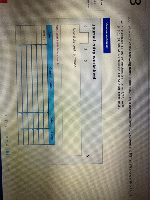 Solved 3 Journalize each of the following transactions | Chegg.com