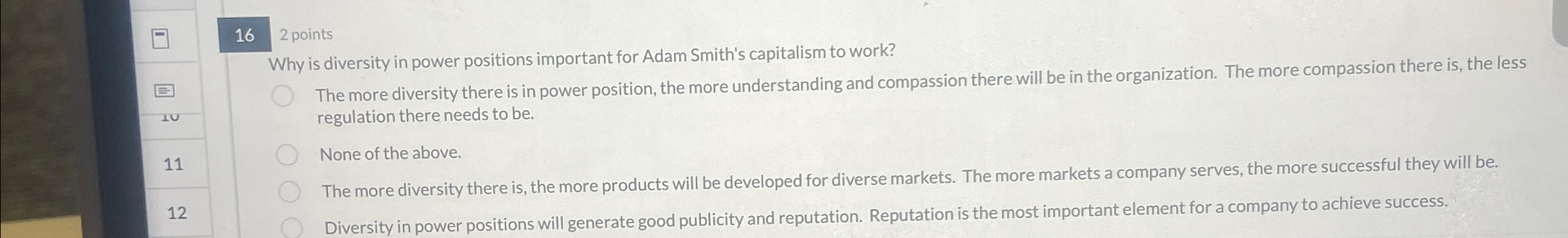 Solved 162 ﻿pointsWhy is diversity in power positions | Chegg.com