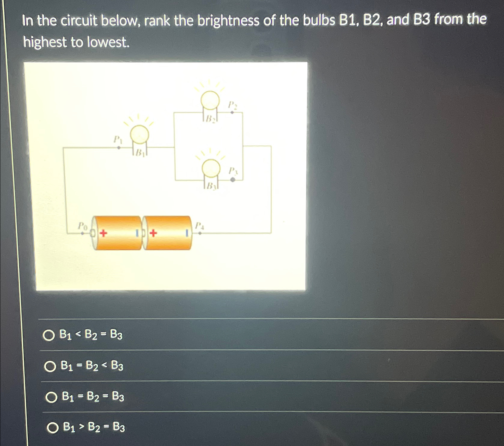 Solved In the circuit below, rank the brightness of the | Chegg.com