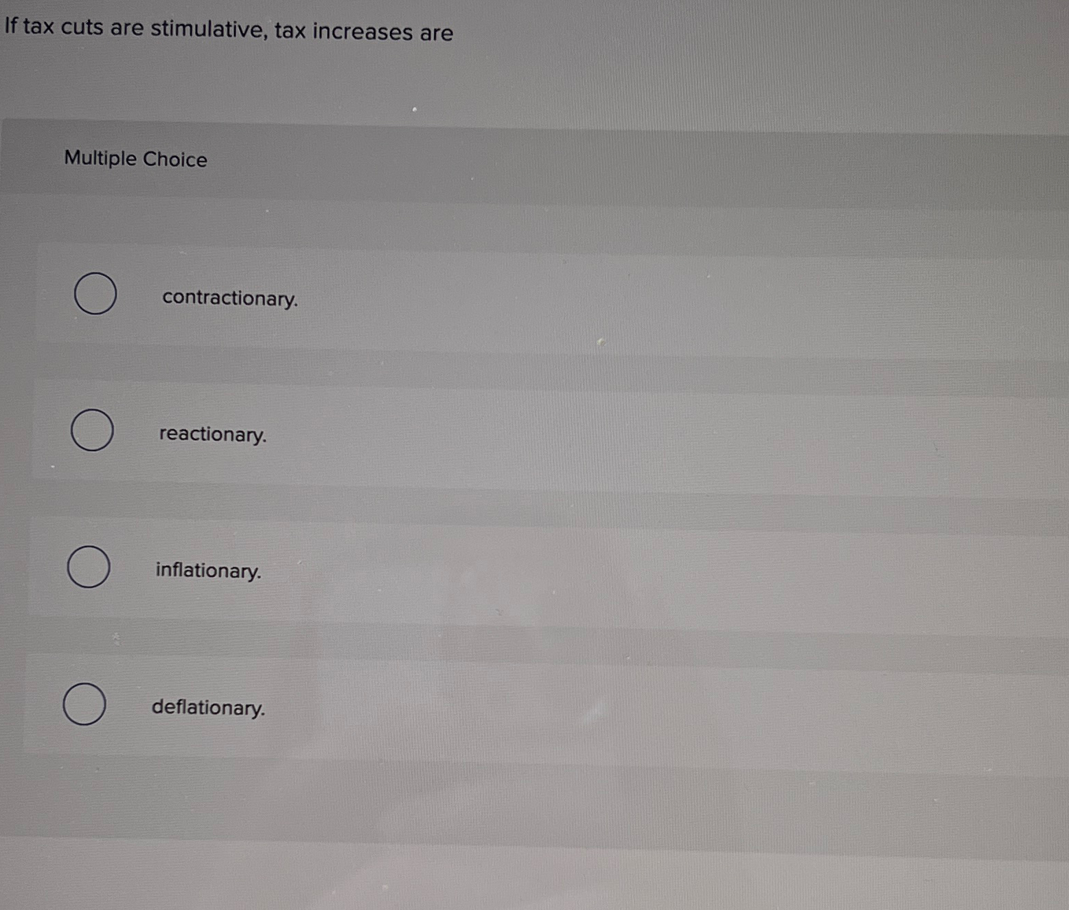 Solved If tax cuts are stimulative, tax increases | Chegg.com