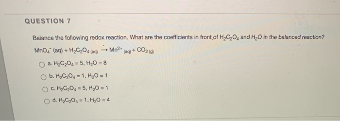 Solved QUESTION 1 Identify reduction O a. Gain of electrons | Chegg.com
