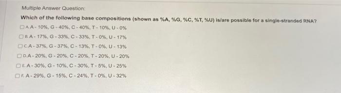 Solved Multiple Answer Question: Which of the following base | Chegg.com