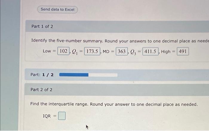 Solved Send data to Excel Part 1 of 2 Identify the | Chegg.com