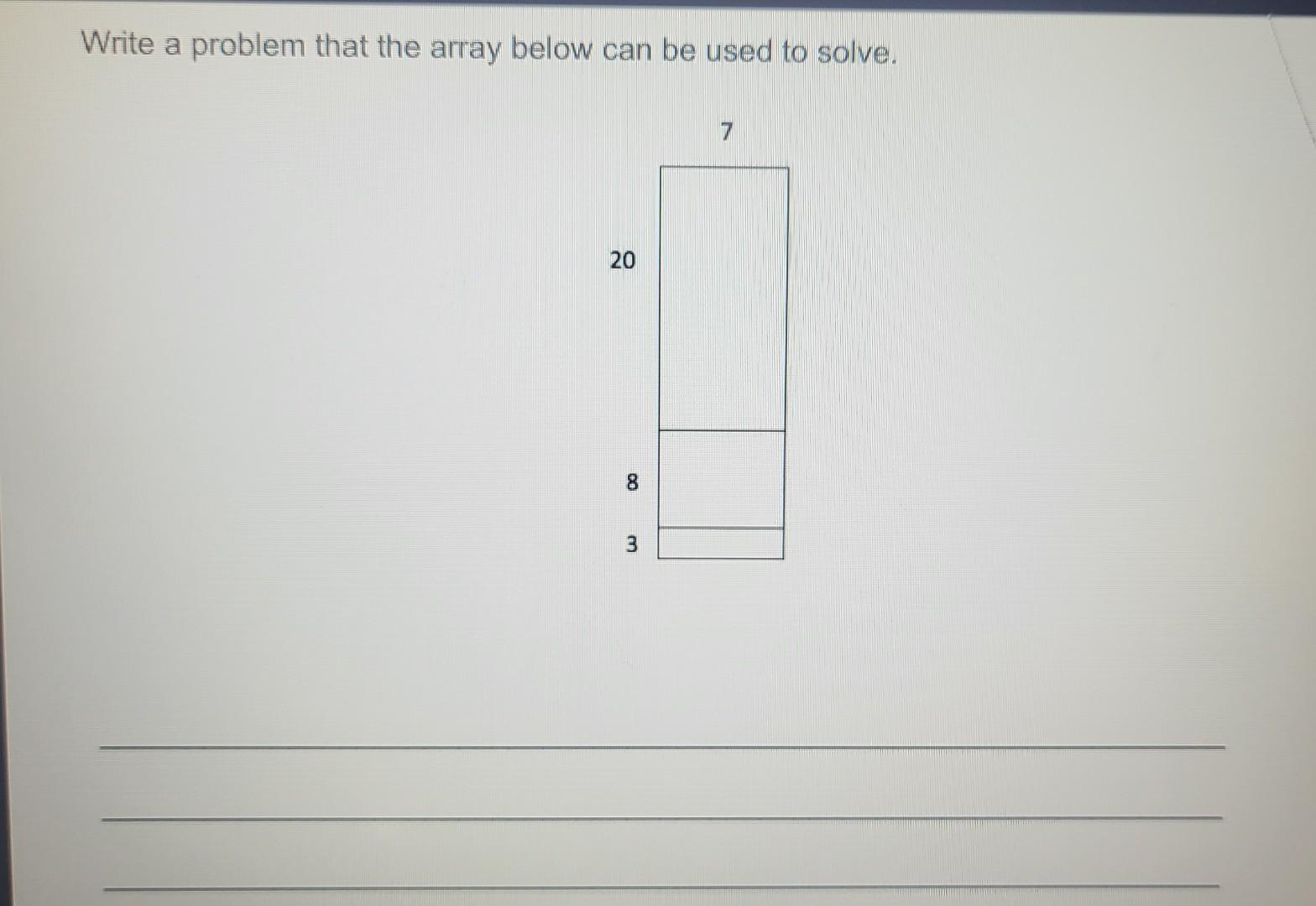 Solved Write a problem that the array below can be used to | Chegg.com