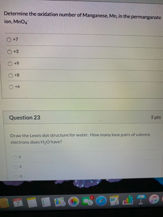 Solved Determine the oxidation number of Manganese, Mn, in | Chegg.com