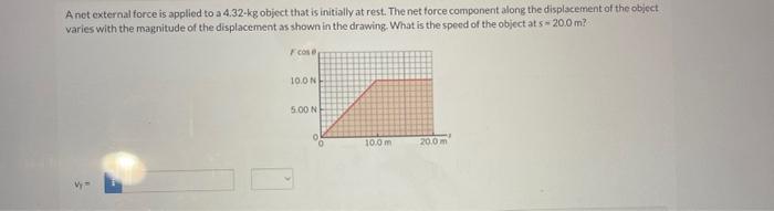 Solved A net external force is applied to a 4.32 kg object | Chegg.com