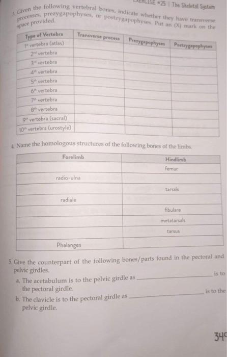 Solved 3. Classify the following body parts whether they | Chegg.com