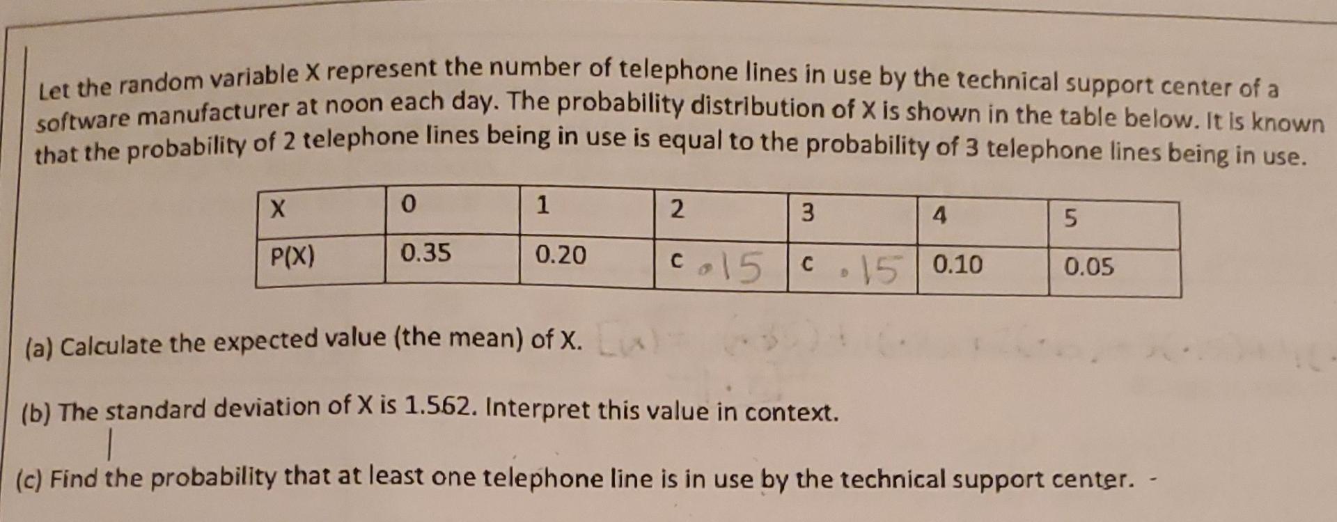 Solved Let the random variable X represent the number of | Chegg.com