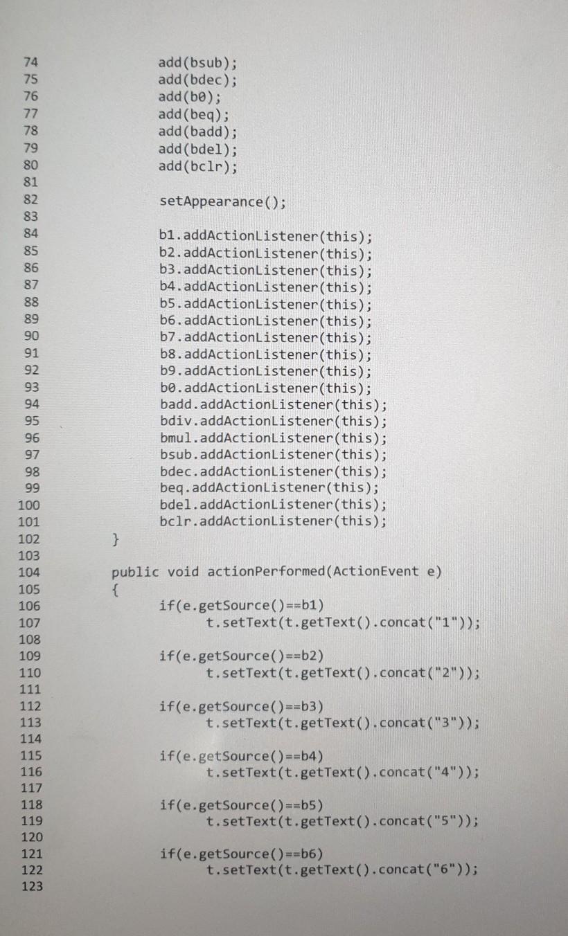 Solved Use UMLS of ActionListener, JFrame, and a code of a | Chegg.com