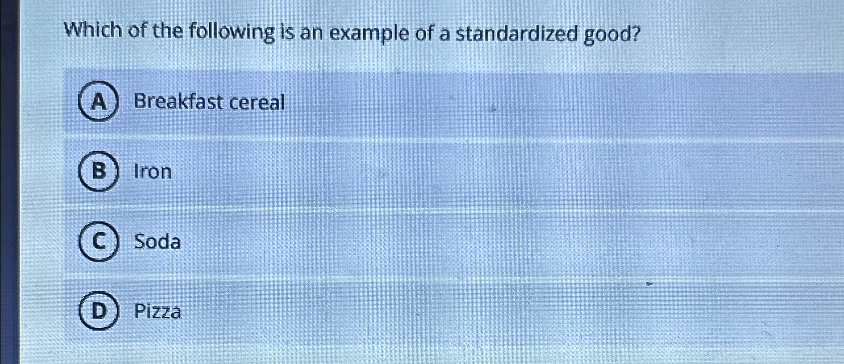 Solved Which of the following is an example of a | Chegg.com