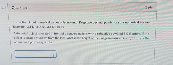 Solved Instruction: Input numerical values only; no unit. | Chegg.com