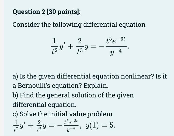 Solved Question 2 [30 points]: Consider the following | Chegg.com