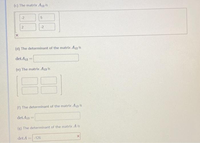 Solved Find the determinant of the matrix, | Chegg.com
