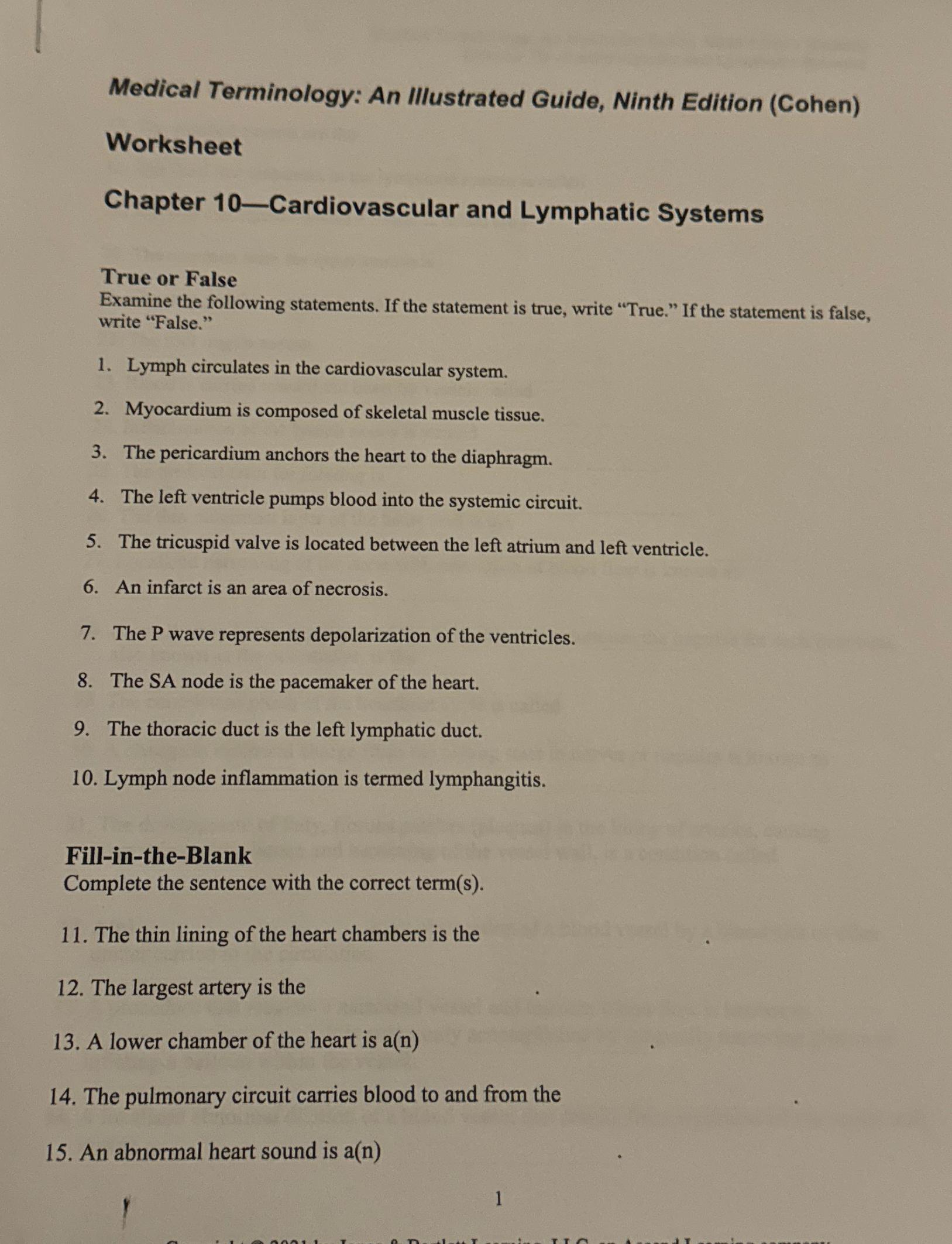 Solved Medical Terminology: An Illustrated Guide, Ninth | Chegg.com