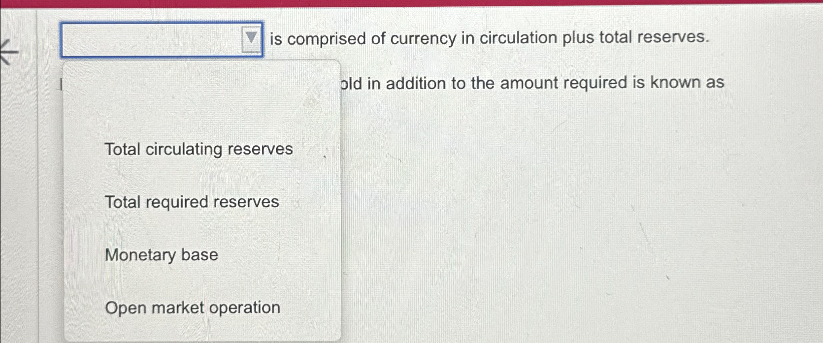 Solved is comprised of currency in circulation plus total | Chegg.com