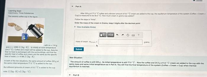 Solved Larreng tina: Enter the mass of the erean is Crame, | Chegg.com