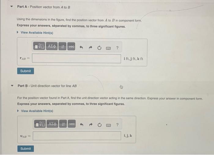 Solved Learning Goal: To find a position vector between two | Chegg.com