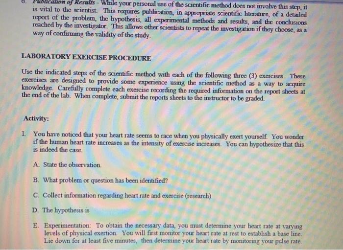 LABORATORY OBJECTIVES Upon completion of this | Chegg.com