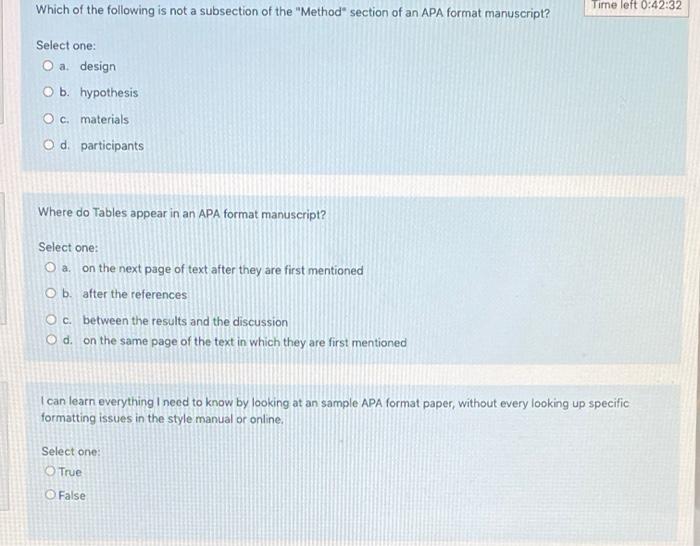 Solved Which of the following is not a subsection of the | Chegg.com