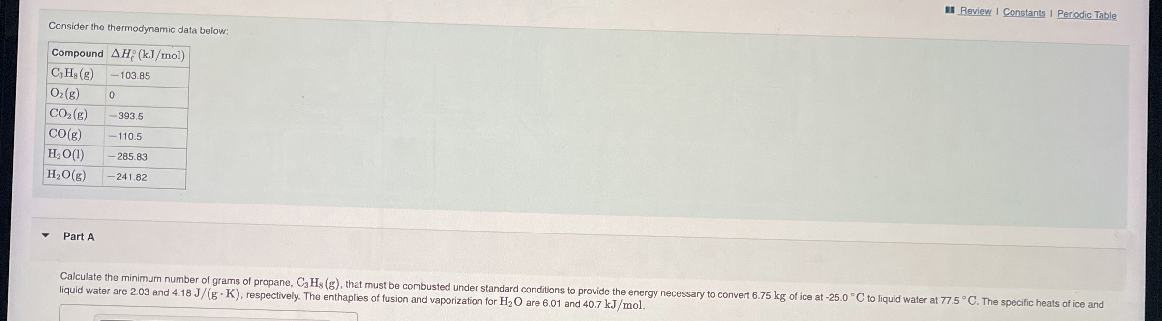 Solved Review I Constants I Periodic TableConsider the | Chegg.com