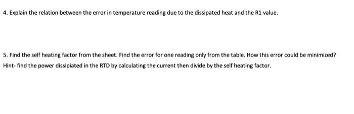 Solved Measurement of RTD sensor Objective The objective of | Chegg.com