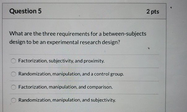 Solved Question 5 2 pts What are the three requirements for | Chegg.com Solved Question 5 2 pts What are the three requirements for | Chegg.com