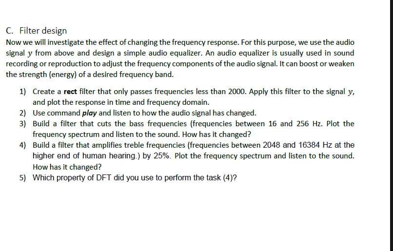 Solved Please solve the assignment using PYTHONC. ﻿Filter | Chegg.com