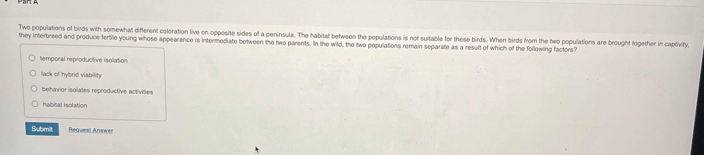 Solved they interbreed and produce fertile young whose | Chegg.com