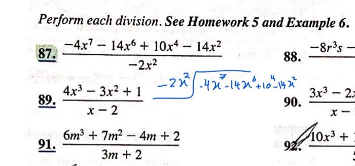 Solved Perform each division. See Homework 5 and Example 6. | Chegg.com