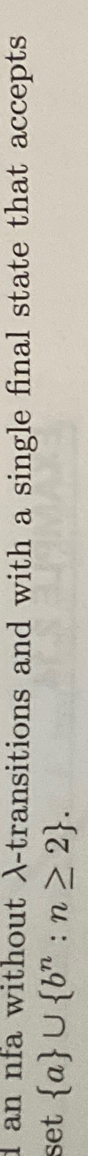Solved an nfa without λ-transitions and with a single final | Chegg.com