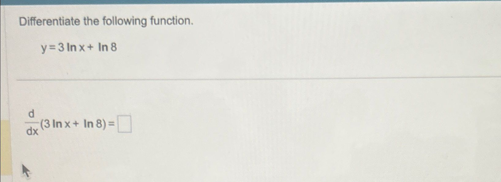 Solved Differentiate the following | Chegg.com