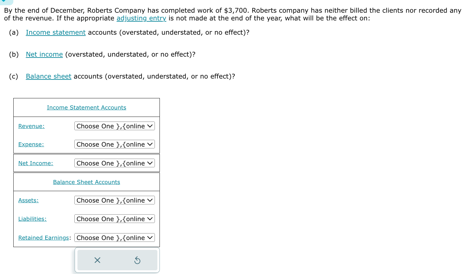 Solved By the end of December, Roberts Company has completed | Chegg.com